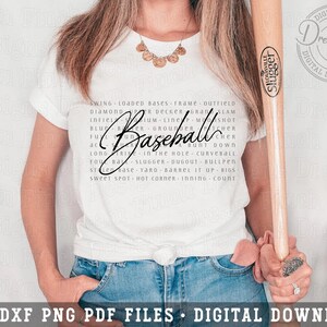 Baseball Words SVG PNG DXF Pdf • Baseball Png • Baseball Heart Svg ...