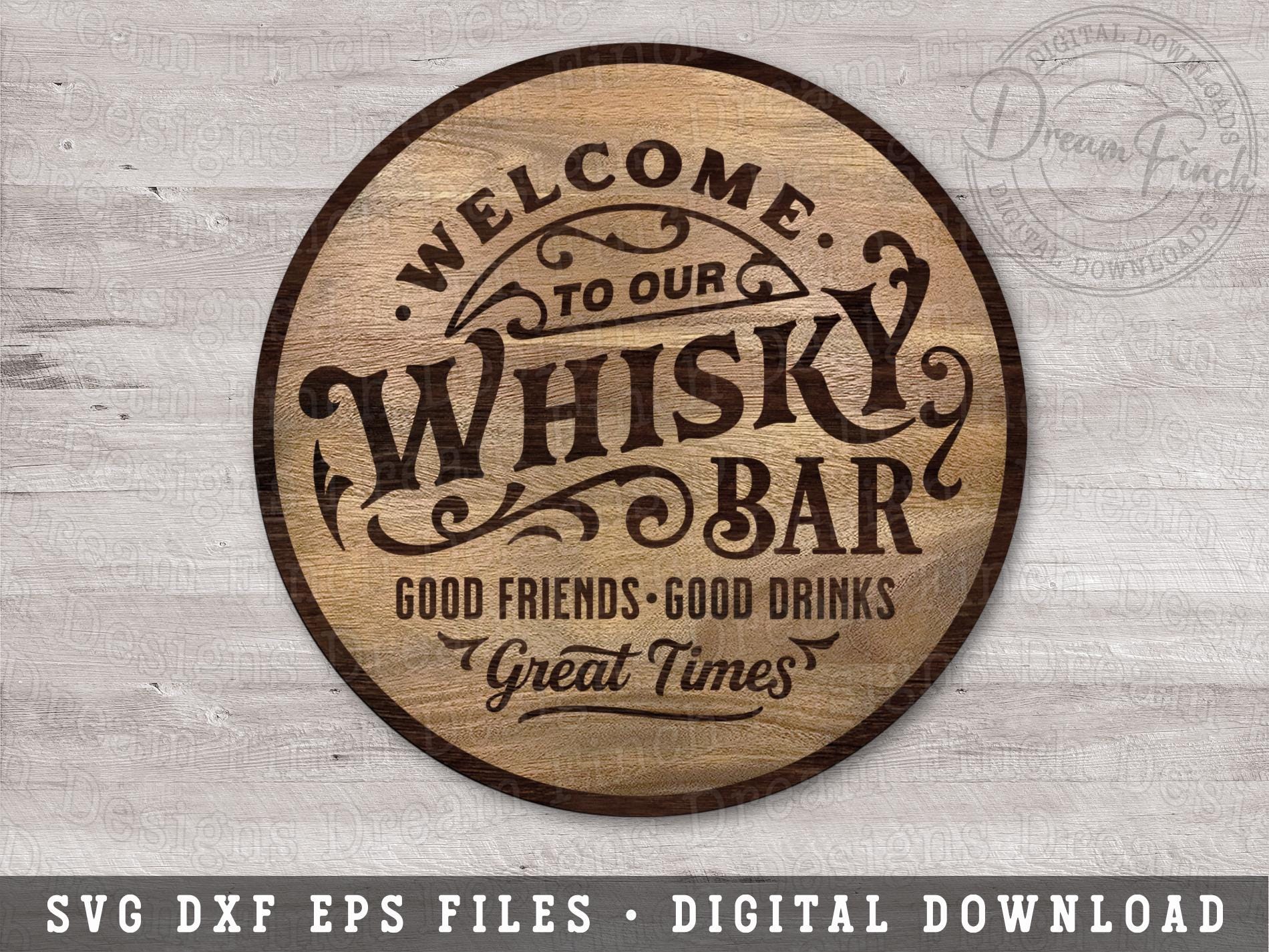 Whiskey Bar SVG DXF EPS Whisky Svg Man Cave Svg Dad's Bar Svg Father's ...