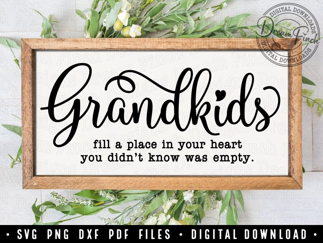 Grandkids SVG: Grandma Home Decor, Granny Mimi Design (digital Download ...