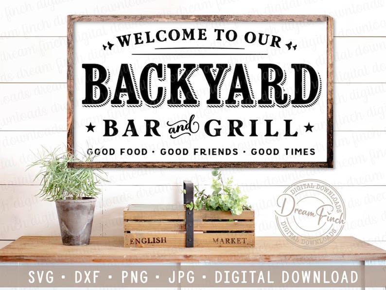 Welcome to Our Backyard SVG DXF JPG Png Backyard Sign - Etsy