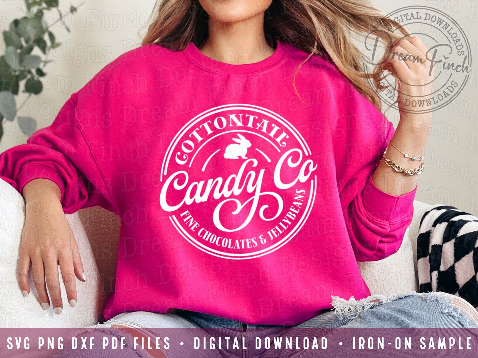 Cottontail Candy Company SVG DXF PNG Pdf • Happy Easter Png Svg - Etsy