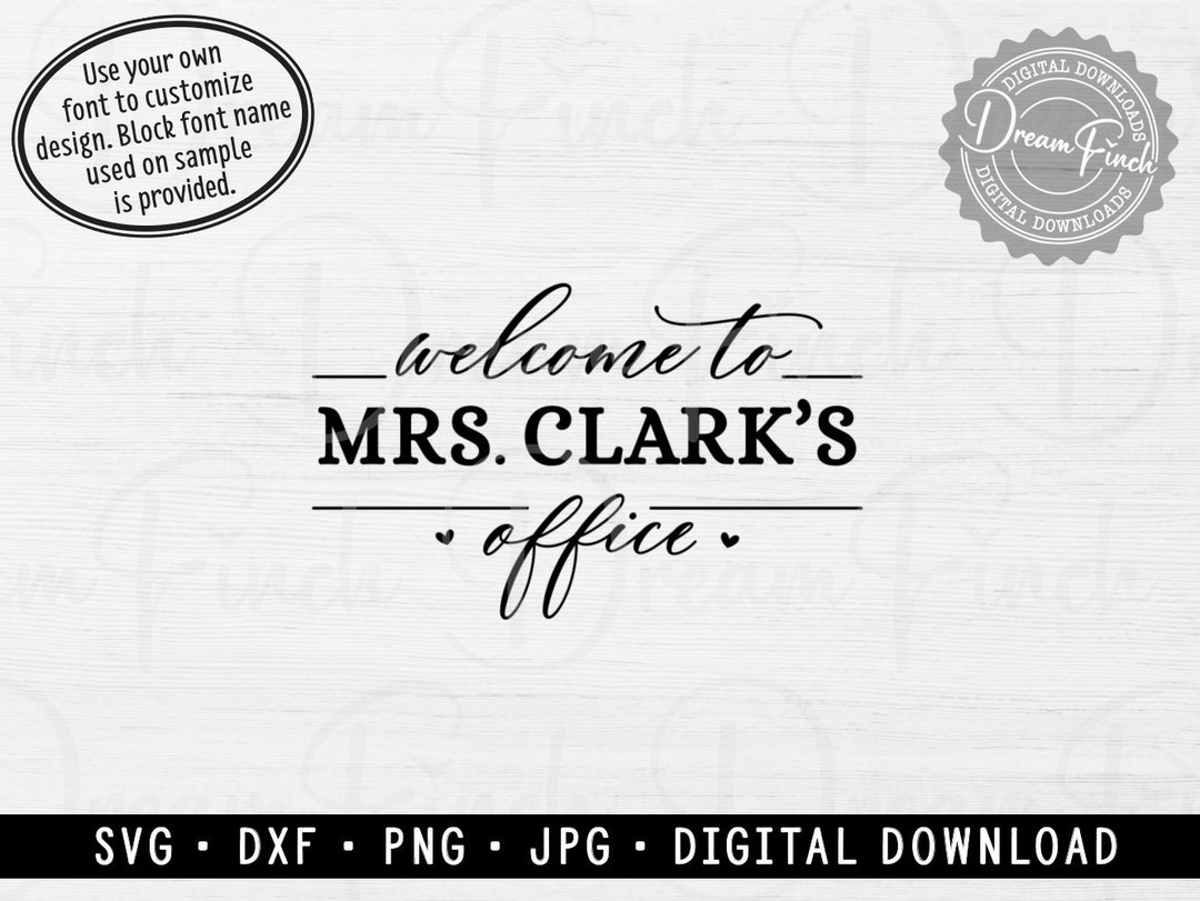 Welcome to Office SVG DXF PNG Jpg Cut Files Customizable Using Your Own ...
