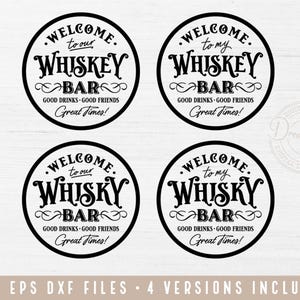 Whiskey Bar SVG DXF EPS Whisky Svg Man Cave Svg Dad's Bar Svg Father's ...