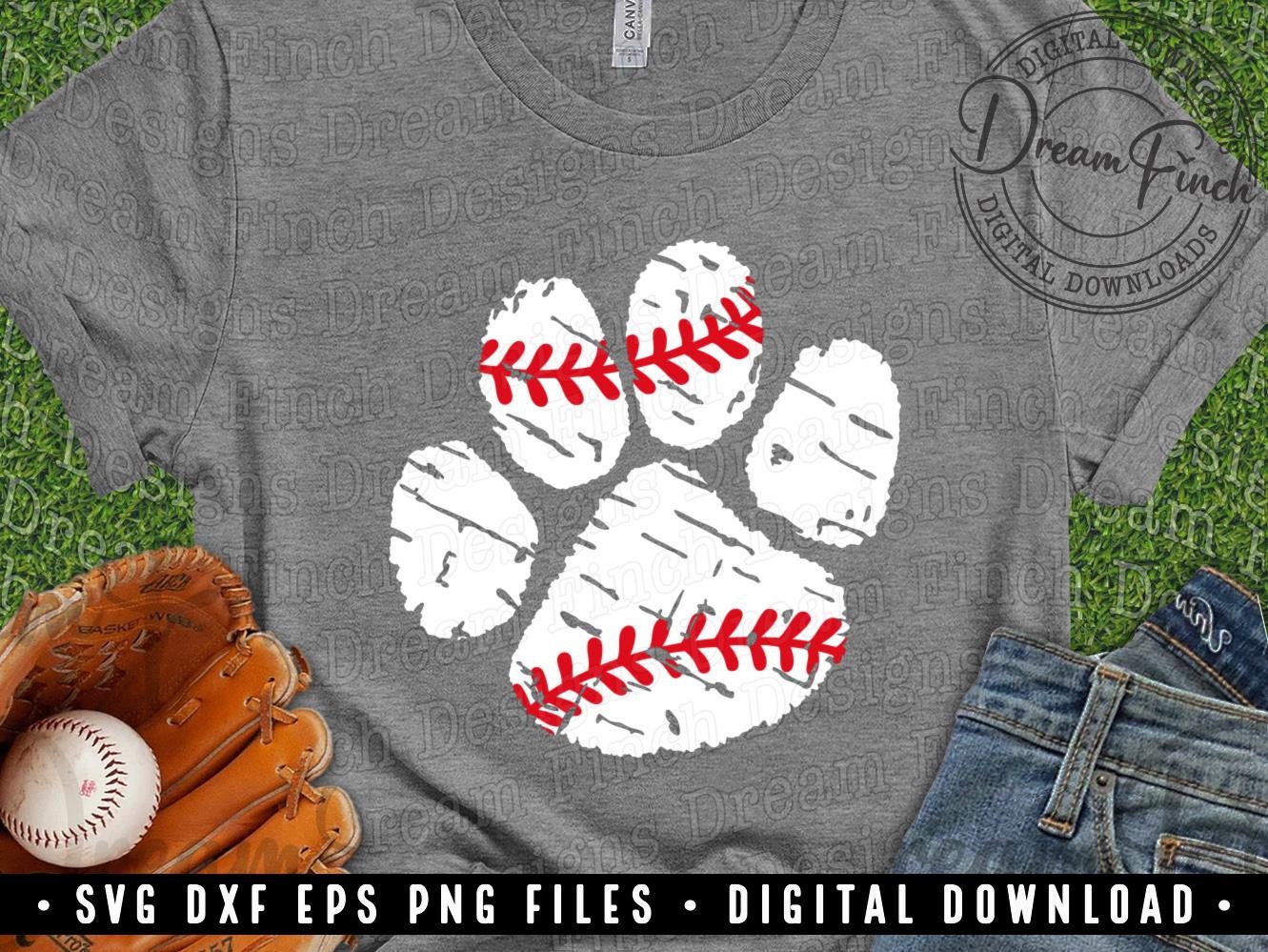 Baseball Pawprint SVG PNG DXF Eps Files • Chicago Cincinnati Boston ...
