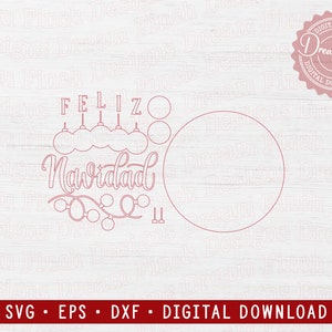 Feliz Navidad Door Hanger SVG EPS DXF Cut Files for Christmas Door ...