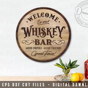 Whiskey Bar SVG DXF EPS Whisky Svg Man Cave Svg Dad's Bar Svg Father's ...