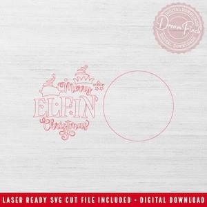 Merry Elfin' Christmas Door Sign SVG DXF EPS Cut Files • Funny ...