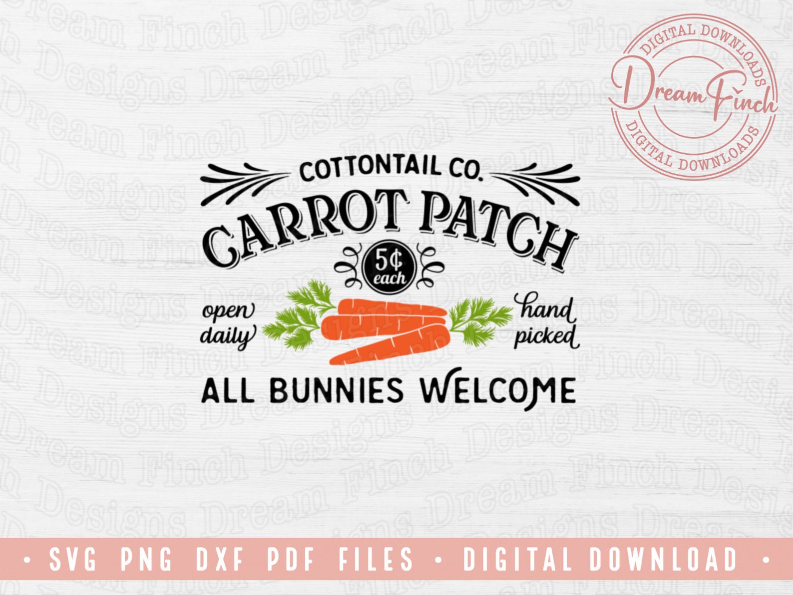 Carrot Patch SVG DXF Cut Files • PDF Png Printable Files • Easter ...