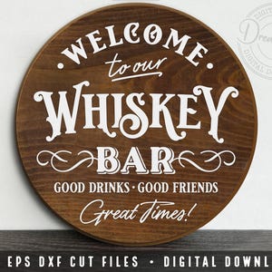 Whiskey Bar SVG DXF EPS Whisky Svg Man Cave Svg Dad's Bar Svg Father's ...