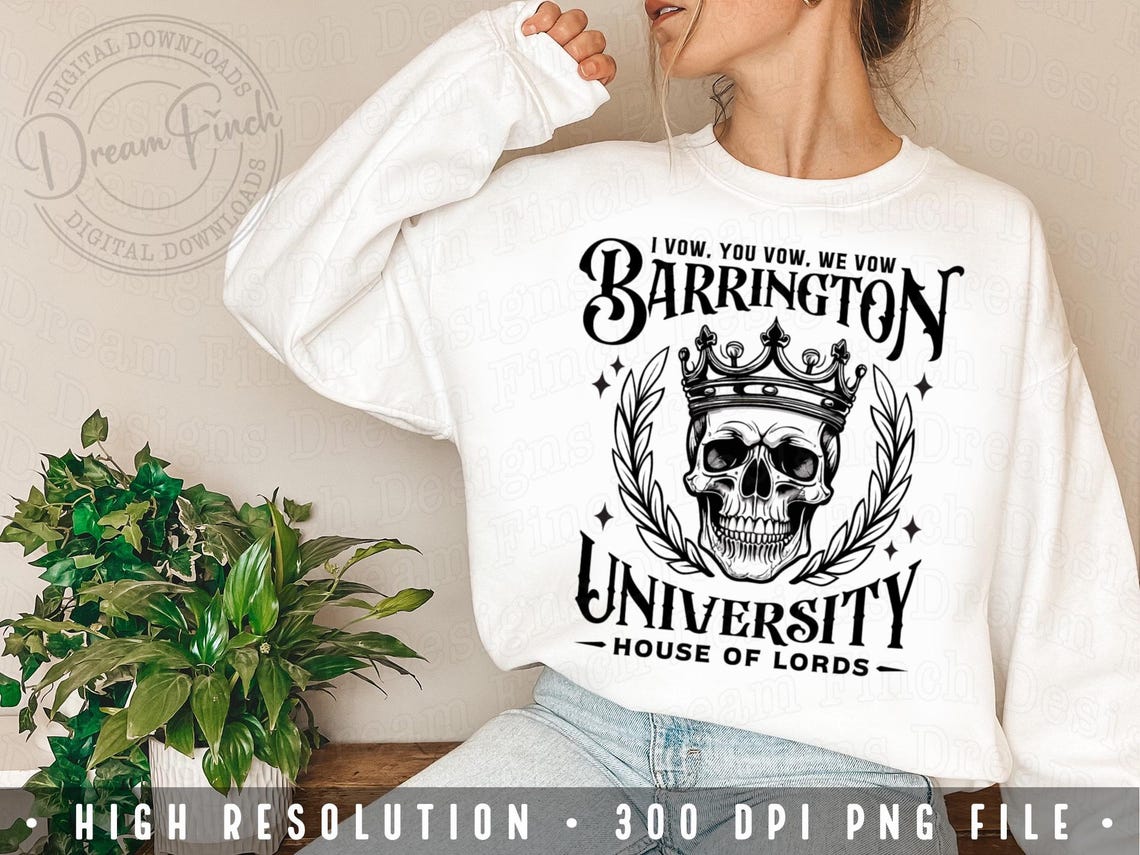 Barrington University PNG Dark Romance Png for Halloween Book Lover ...