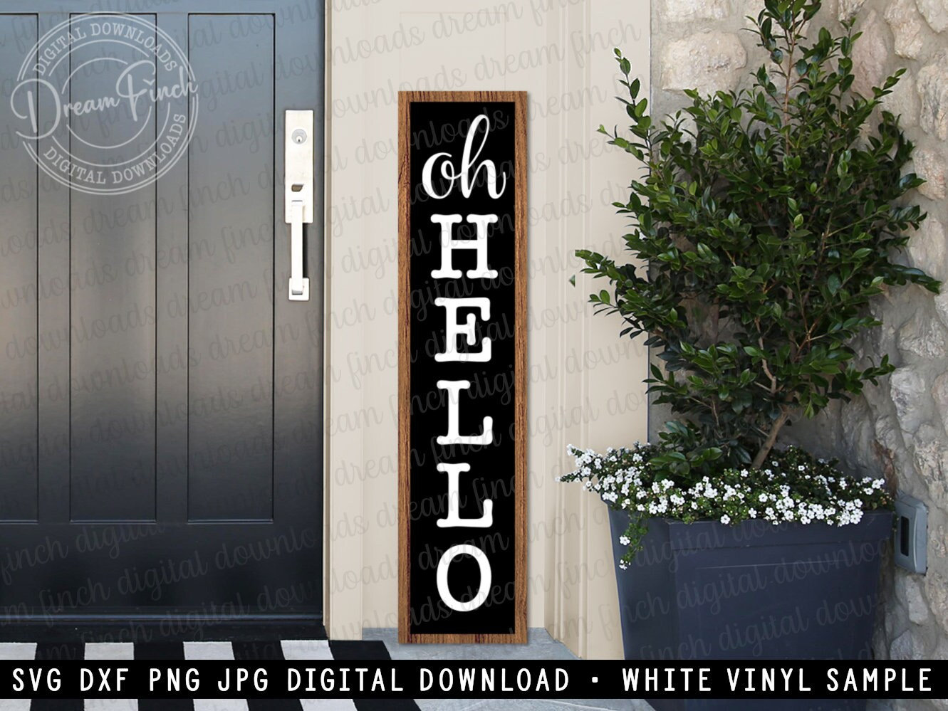 Oh Hello Porch Sign SVG DXF PNG Jpg Welcome Porch Sign - Etsy