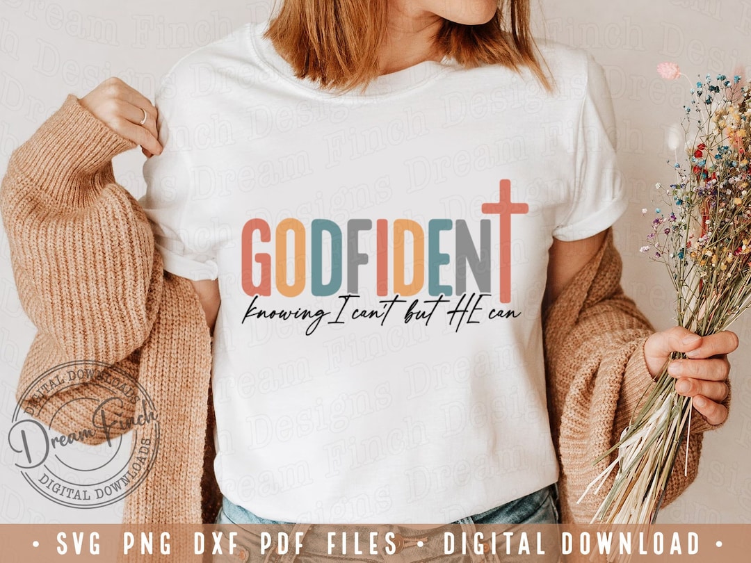 Godfidence SVG PNG DXF Pdf Godfident Design - Etsy