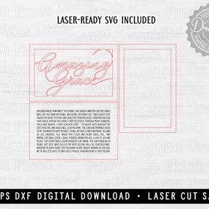 Amazing Grace Laser SVG DXF EPS Cut Files for Glowforge - Digital ...