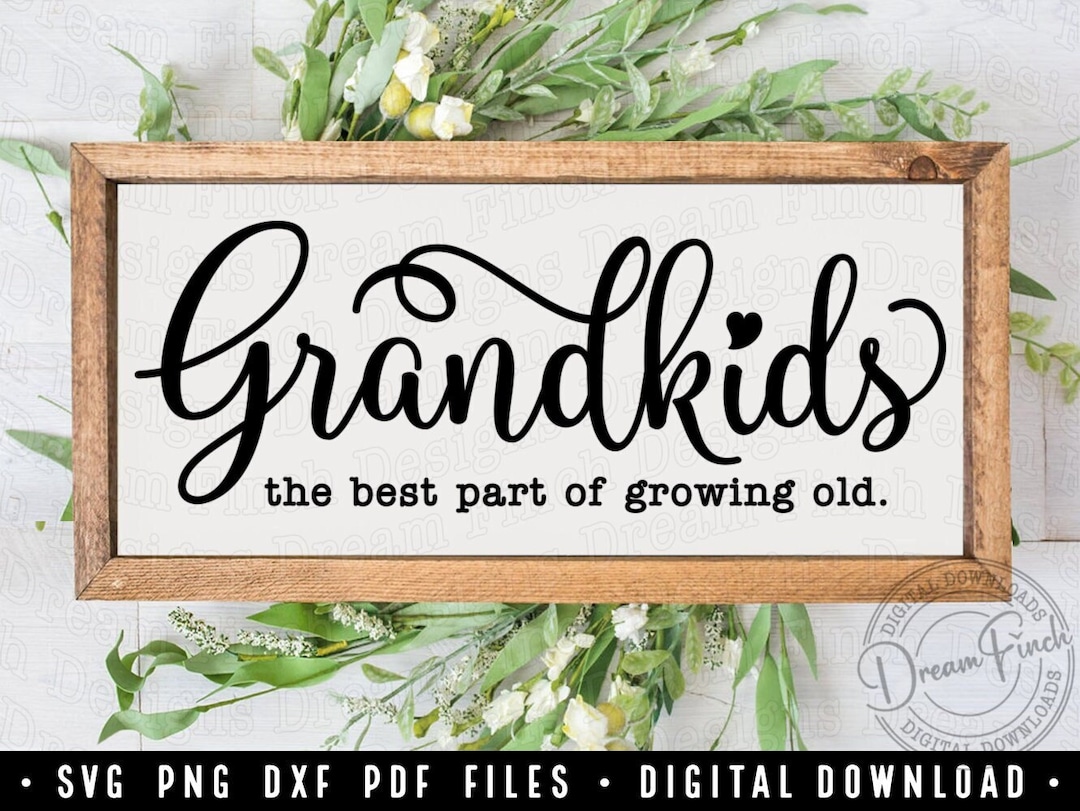 Grandkids SVG DXF PNG Pdf Cut & Printable Files for Grandma Home Décor ...
