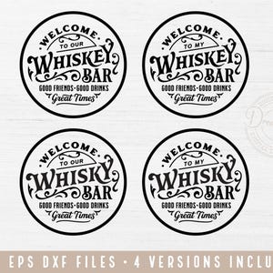 Whiskey Bar SVG DXF EPS Whisky Svg Man Cave Svg Dad's Bar Svg Father's ...