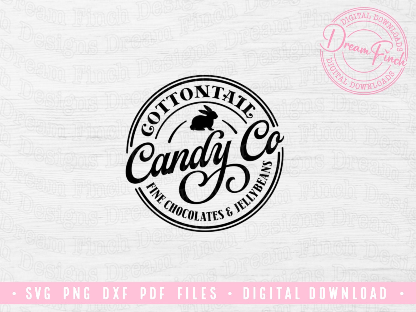 Cottontail Candy Company SVG DXF PNG Pdf • Happy Easter Png Svg - Etsy