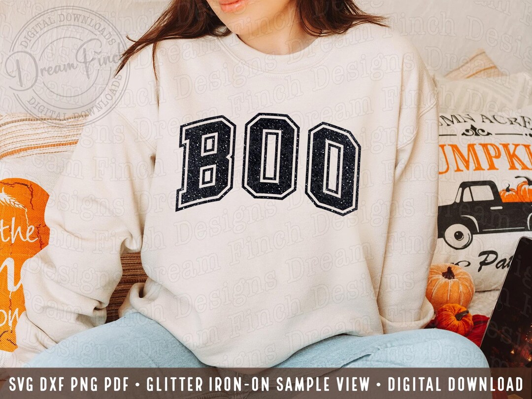 Halloween SVG DXF PDF Png for Boo Shirt • Boo Svg Png • Boo Varsity Svg ...