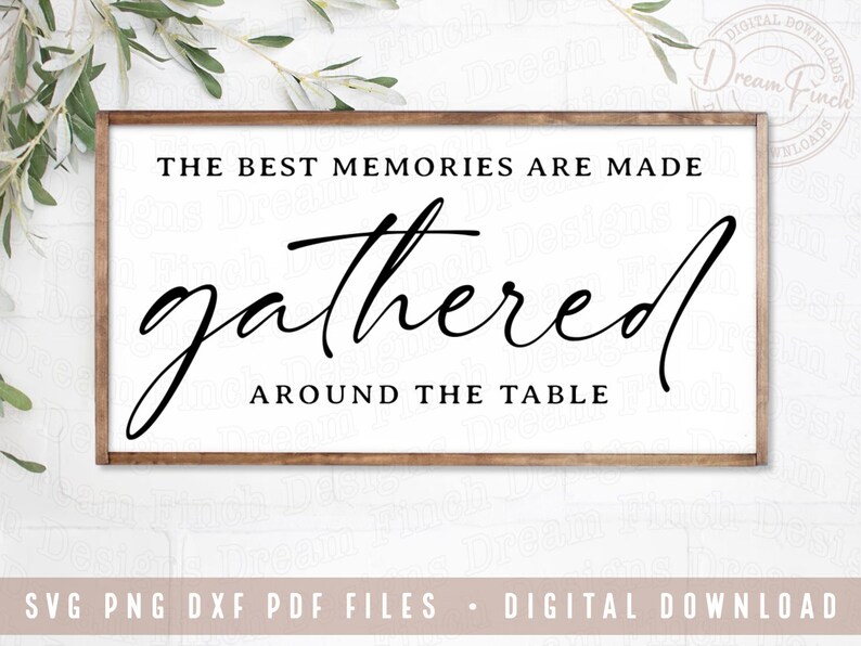Gather SVG Farmhouse Sign SVG for Sign • Family Quote • Dining Room ...