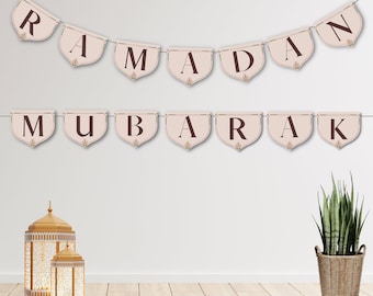 Ramadan Mubarak Banner, Printable Decor, Digital Download, DIY Project ...