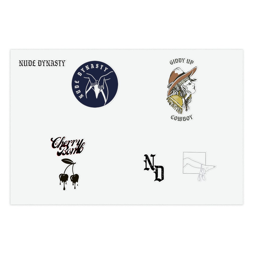 Nude Dynasty Sticker Pack, Set of 6 Decals, Retro Preppy Aesthetic ...