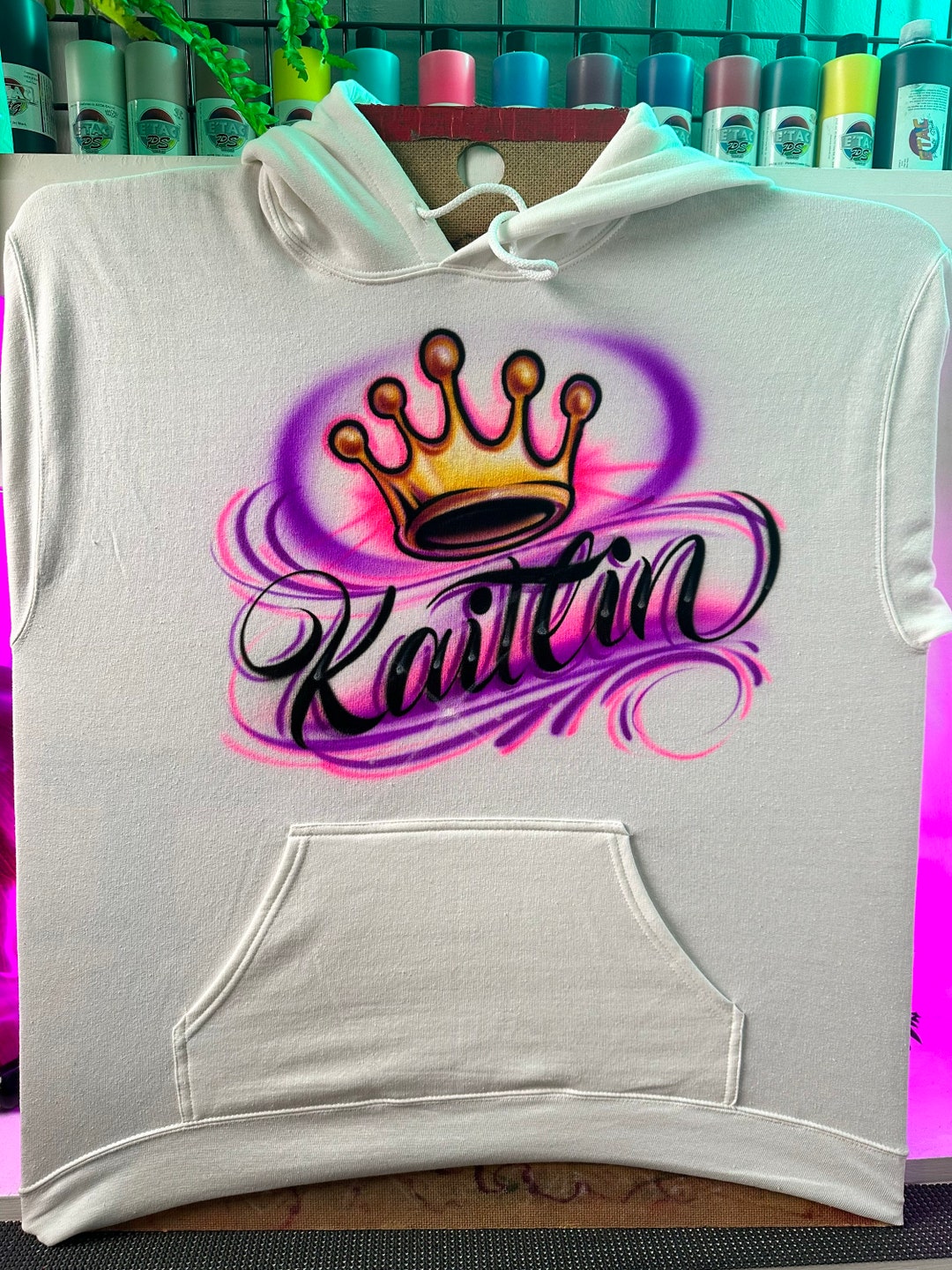 Airbrushed Crown Tshirt - Etsy