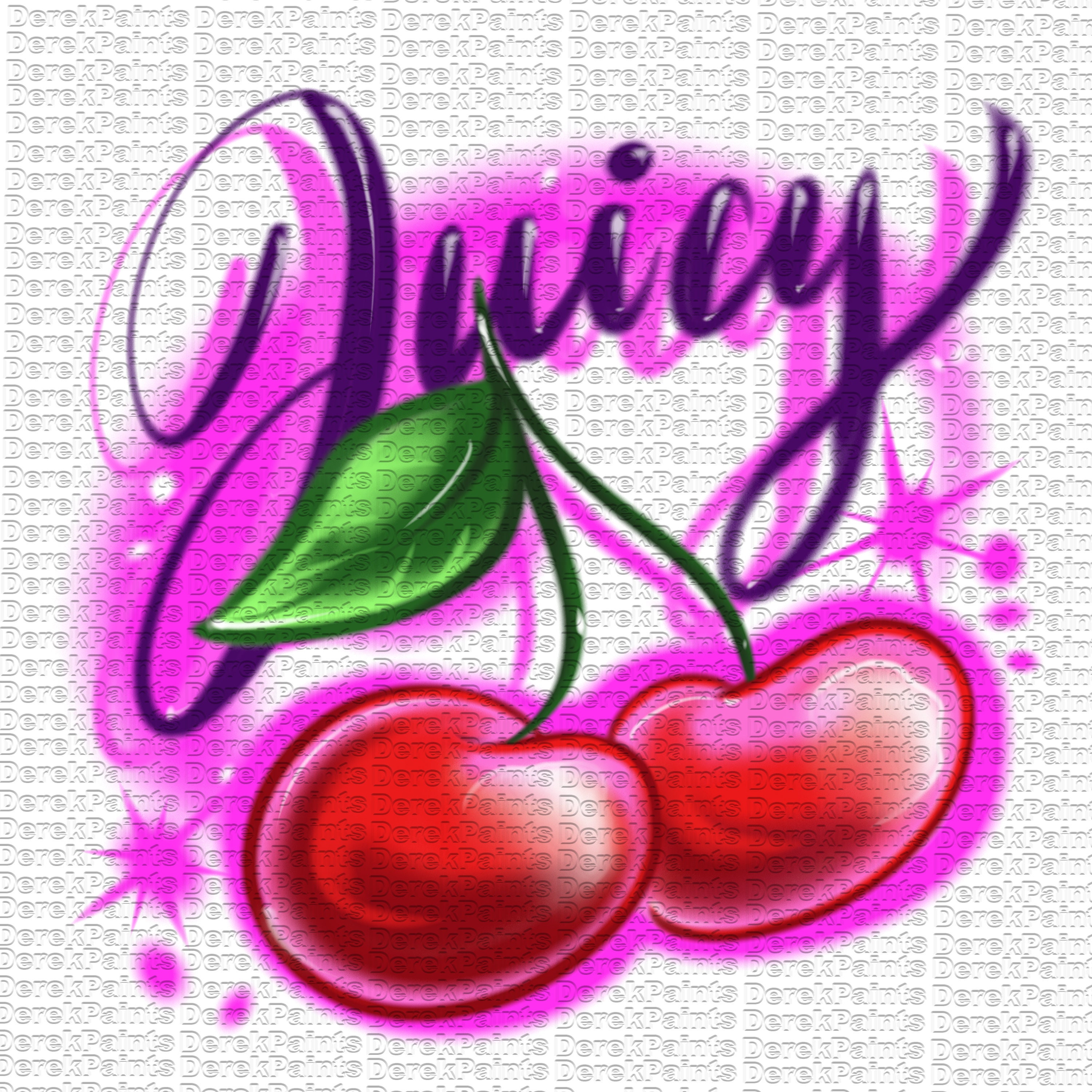 Digital Airbrushed Cherry Png (says Juicy on File) - Etsy