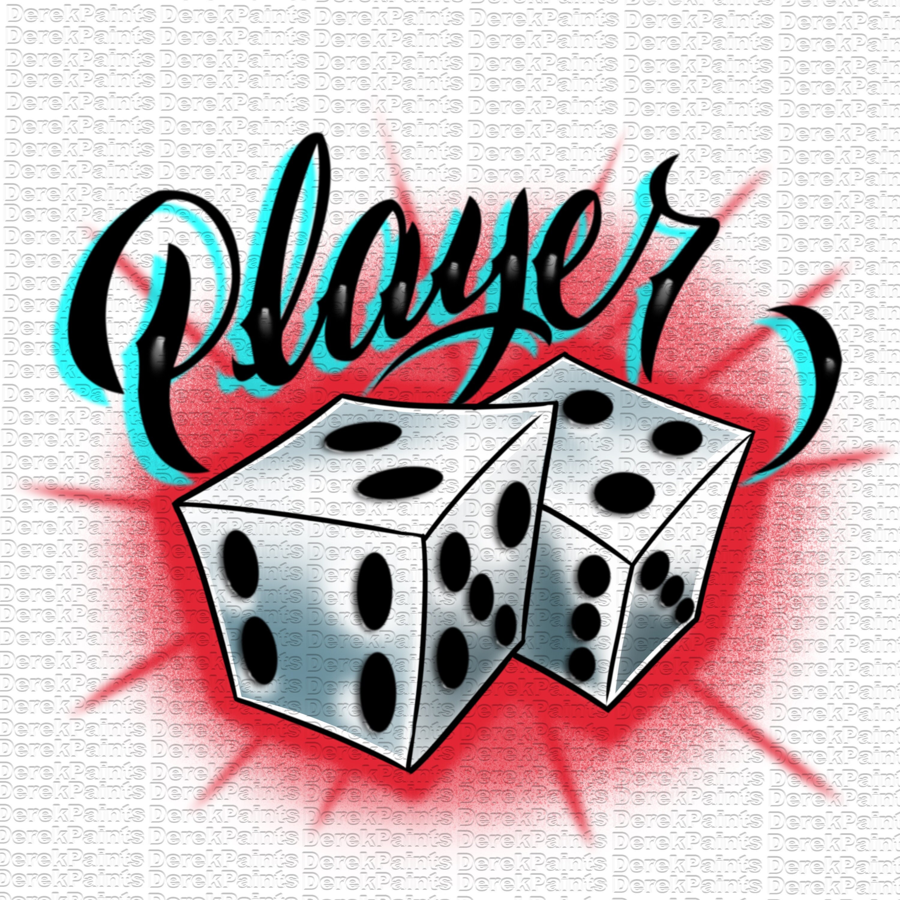 Digital Airbrushed Dice Png - Etsy