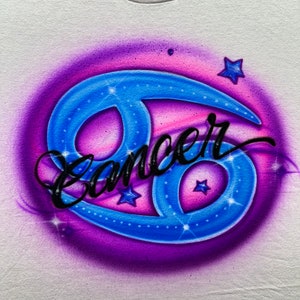 Airbrush Zodiac Tshirt - Etsy