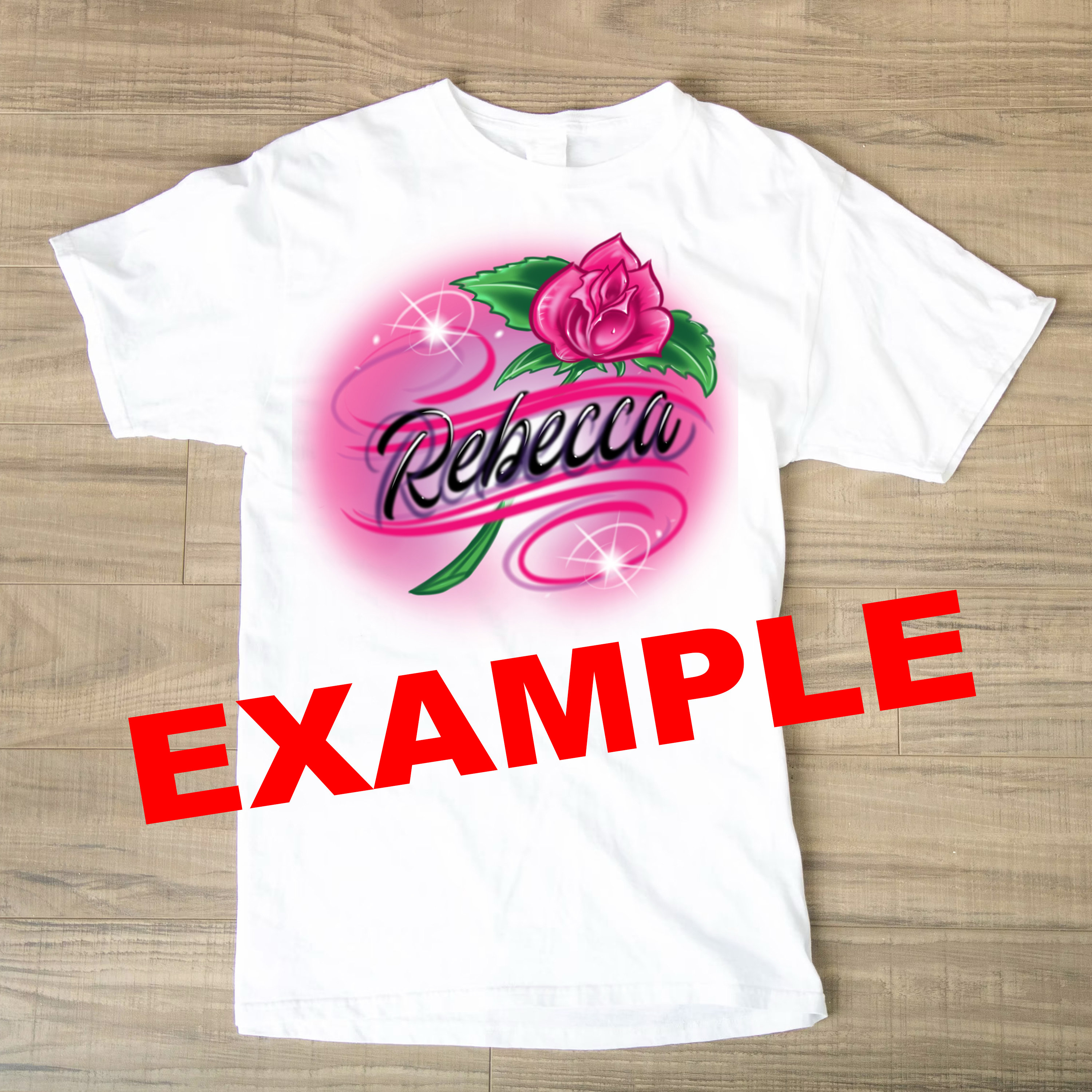 Digital Airbrush Rose Background With Open Space for Name Add Yourself ...