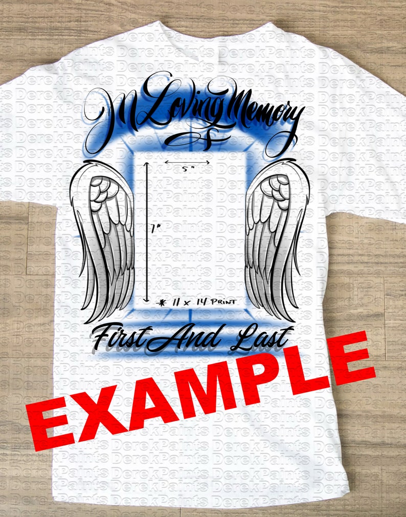 Airbrushed in Loving Memory Png Blue - Etsy