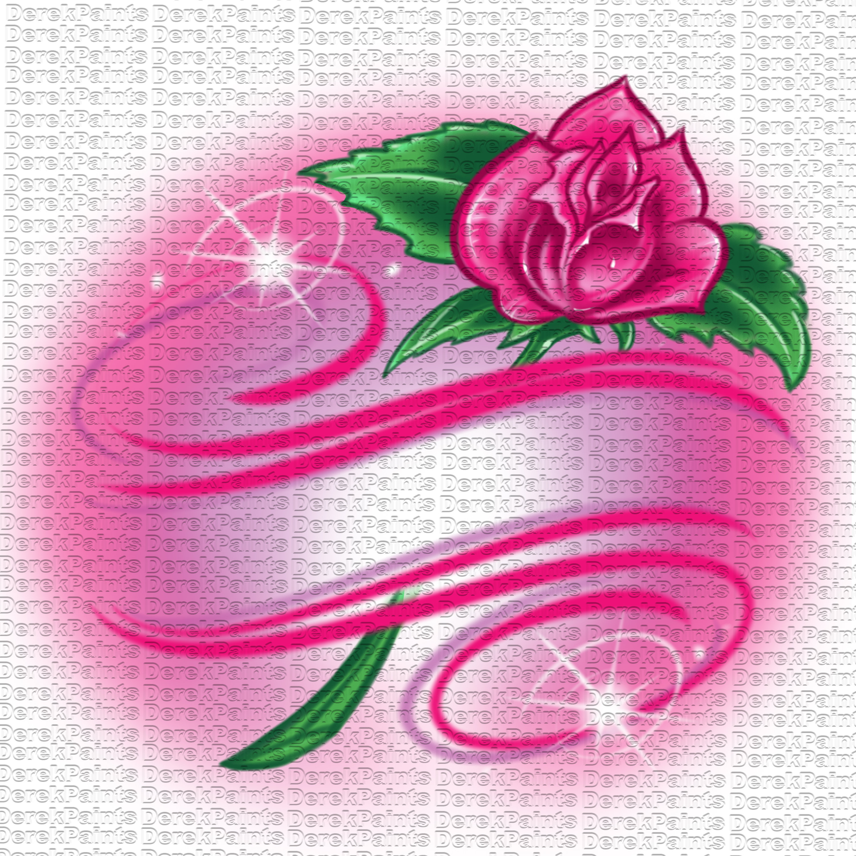 Digital Airbrush Rose Background With Open Space for Name Add Yourself ...