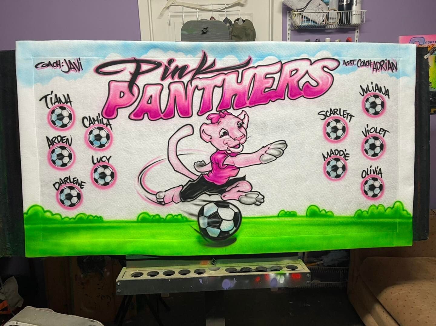 Custom Airbrushed Team Banners - Etsy