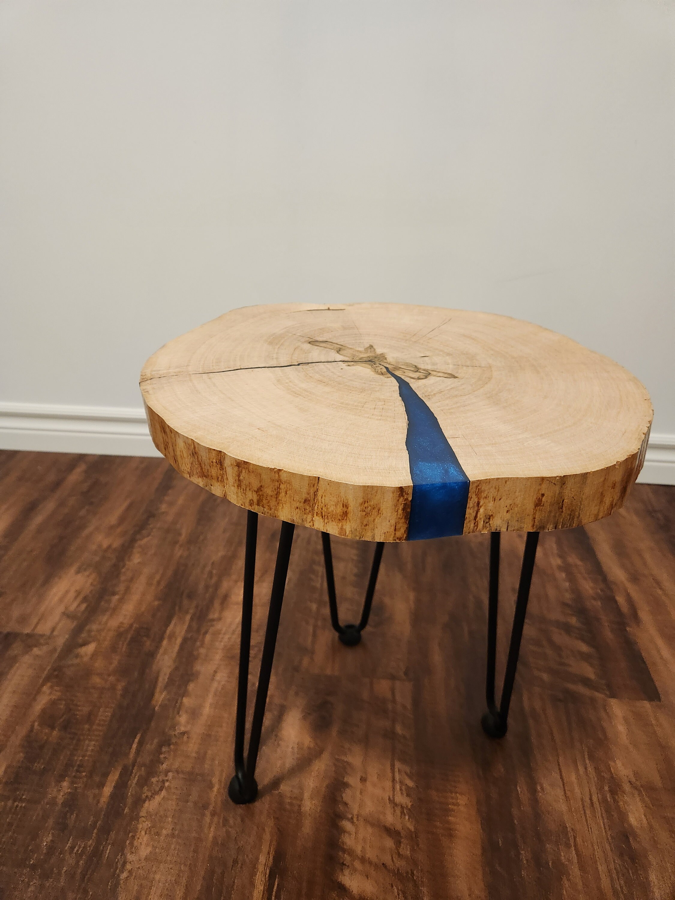 Walnut Live Edge Side Table - Etsy