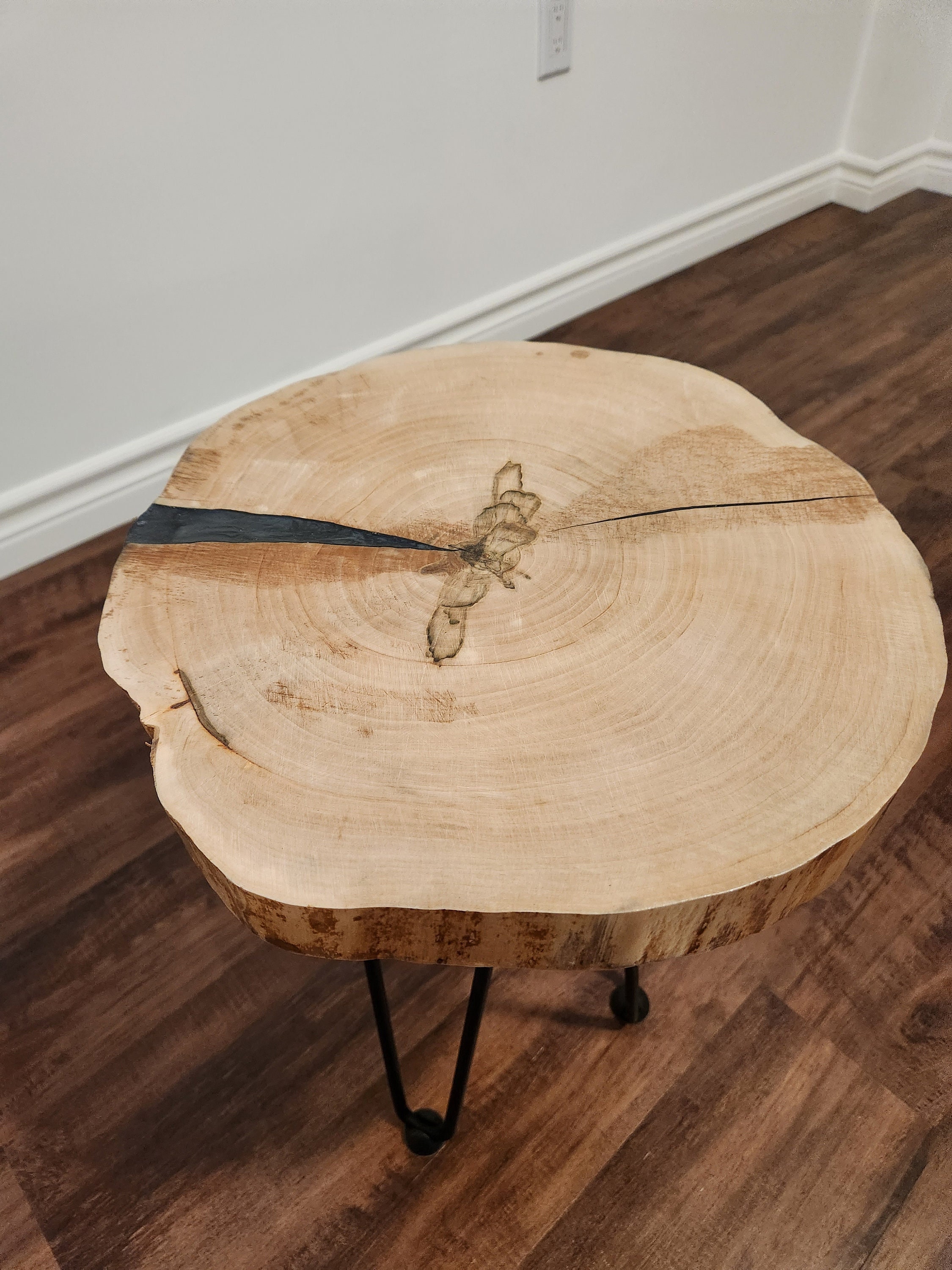 Walnut Live Edge Side Table - Etsy