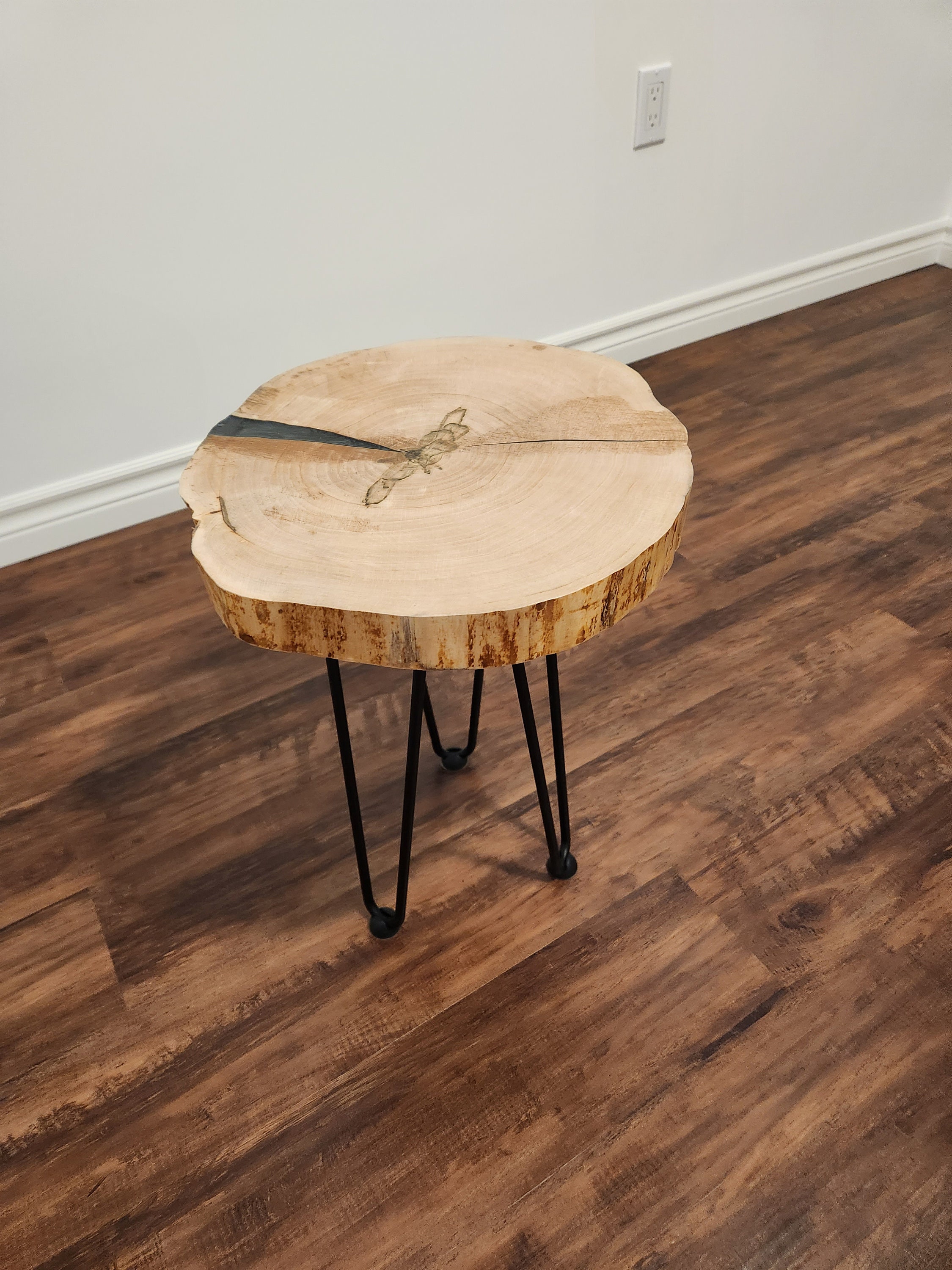 Walnut Live Edge Side Table - Etsy