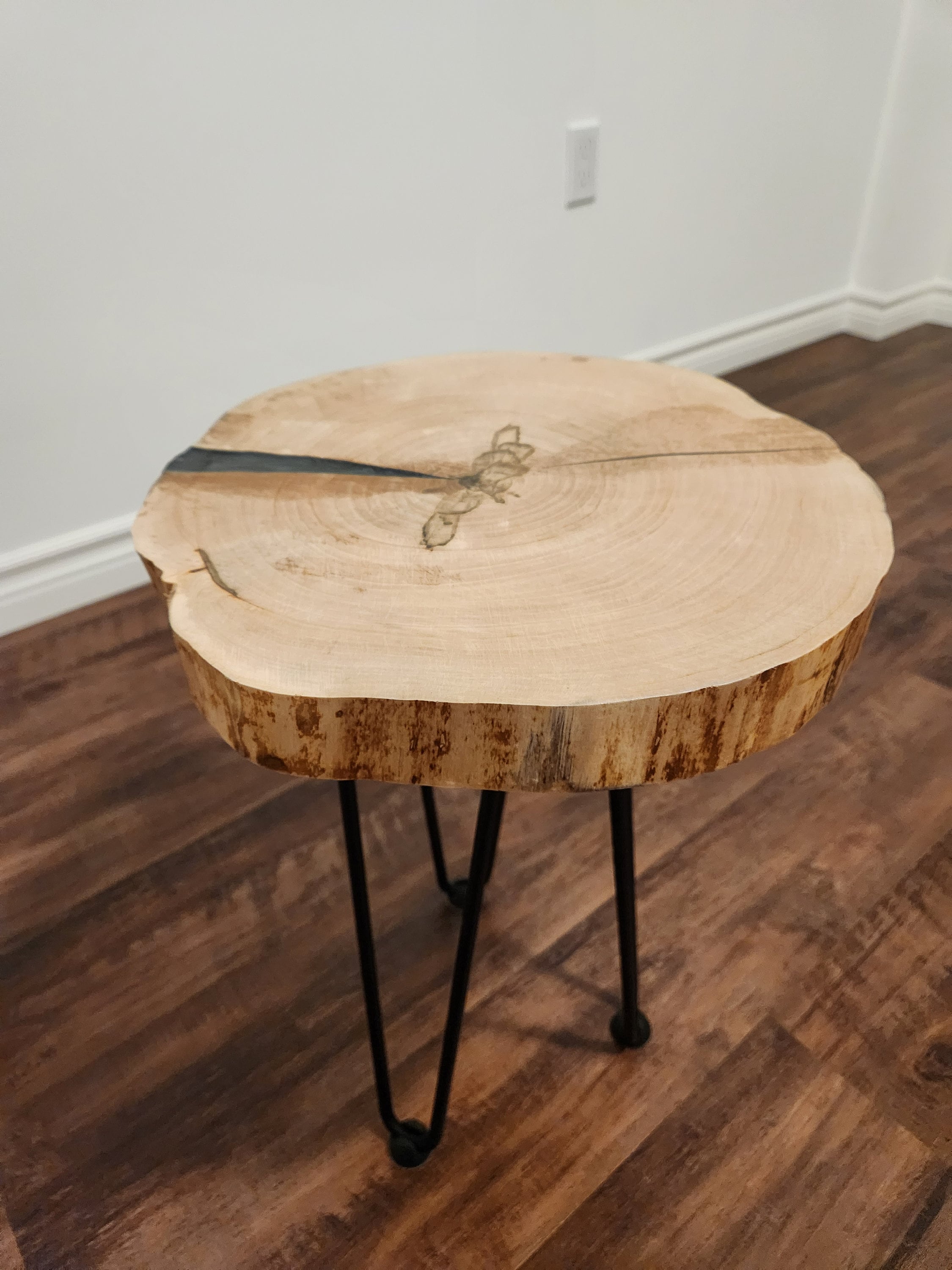 Walnut Live Edge Side Table - Etsy