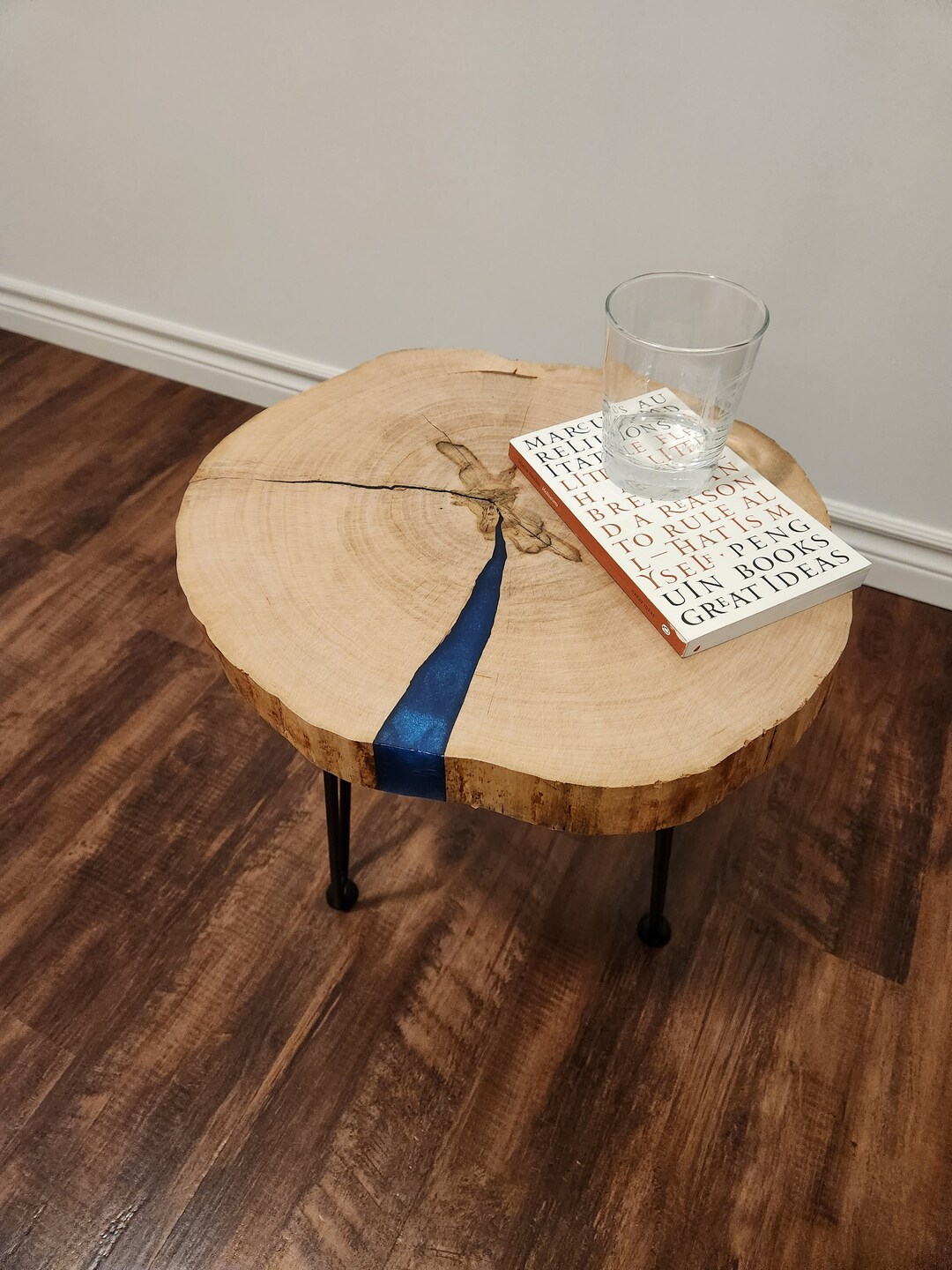 Walnut Live Edge Side Table - Etsy