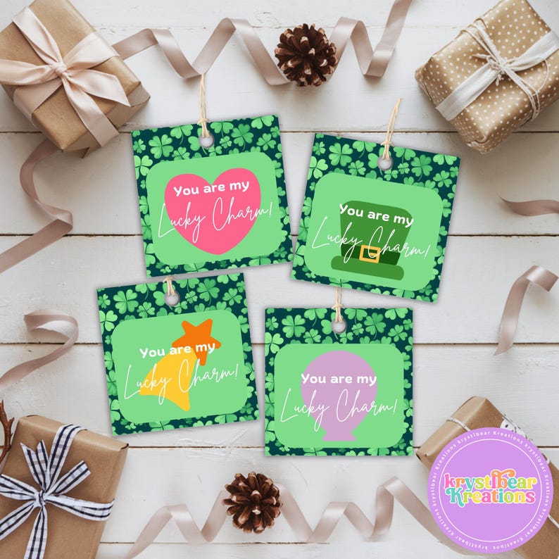 Printable St. Patrick's Day Lucky Charm Tags - Etsy