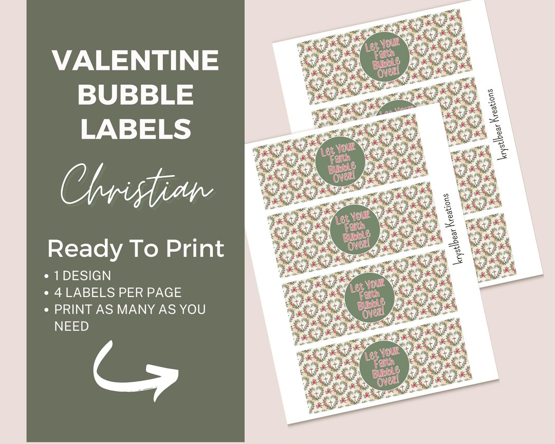 Let Your Faith Bubble Over Bubble Labels | Christian Bubble Wrapper ...