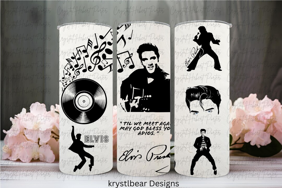 Elvis 20oz Tumbler Wrap: Artistic Music Design (digital Download) - Etsy