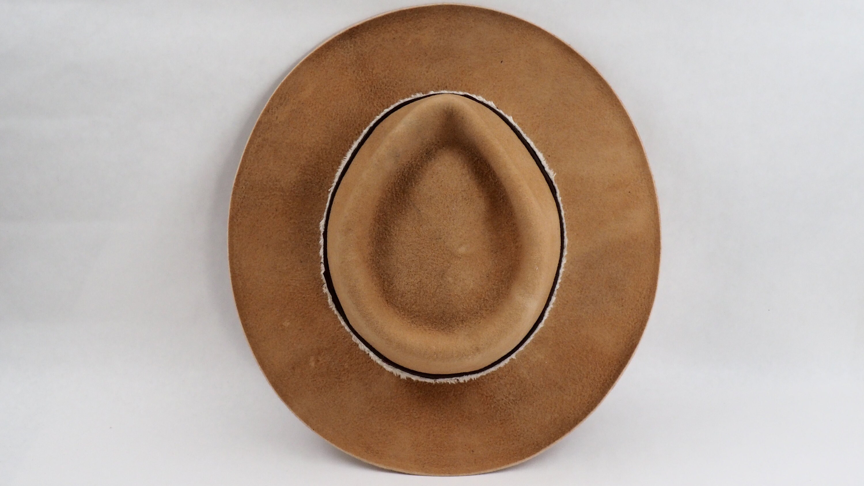 Natrual Dyed Felt Hat // Wool Felt Hat // Size 57cm // Diamond Fedora ...