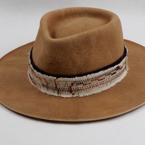 Natrual Dyed Felt Hat // Wool Felt Hat // Size 57cm // Diamond Fedora ...