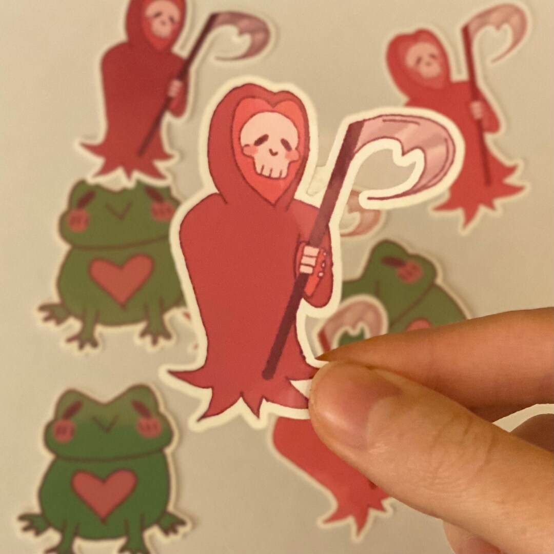 Grim Reaper Stickergrim Reaper Valentine's Day Stickergothic Valentine ...