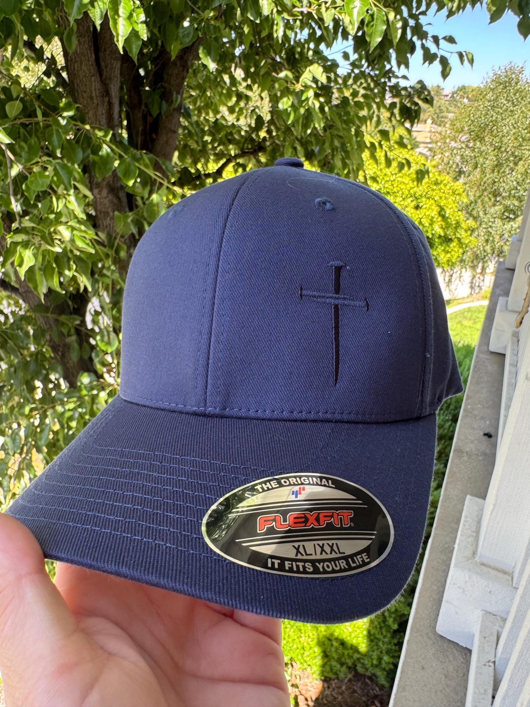 Minimalist Black Cross Hat: Flexfit Christian Baseball Cap - Etsy