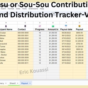 Susu/sou-sou Money Tracker Spreadsheet (version 1) - A Treasurer’s Top ...