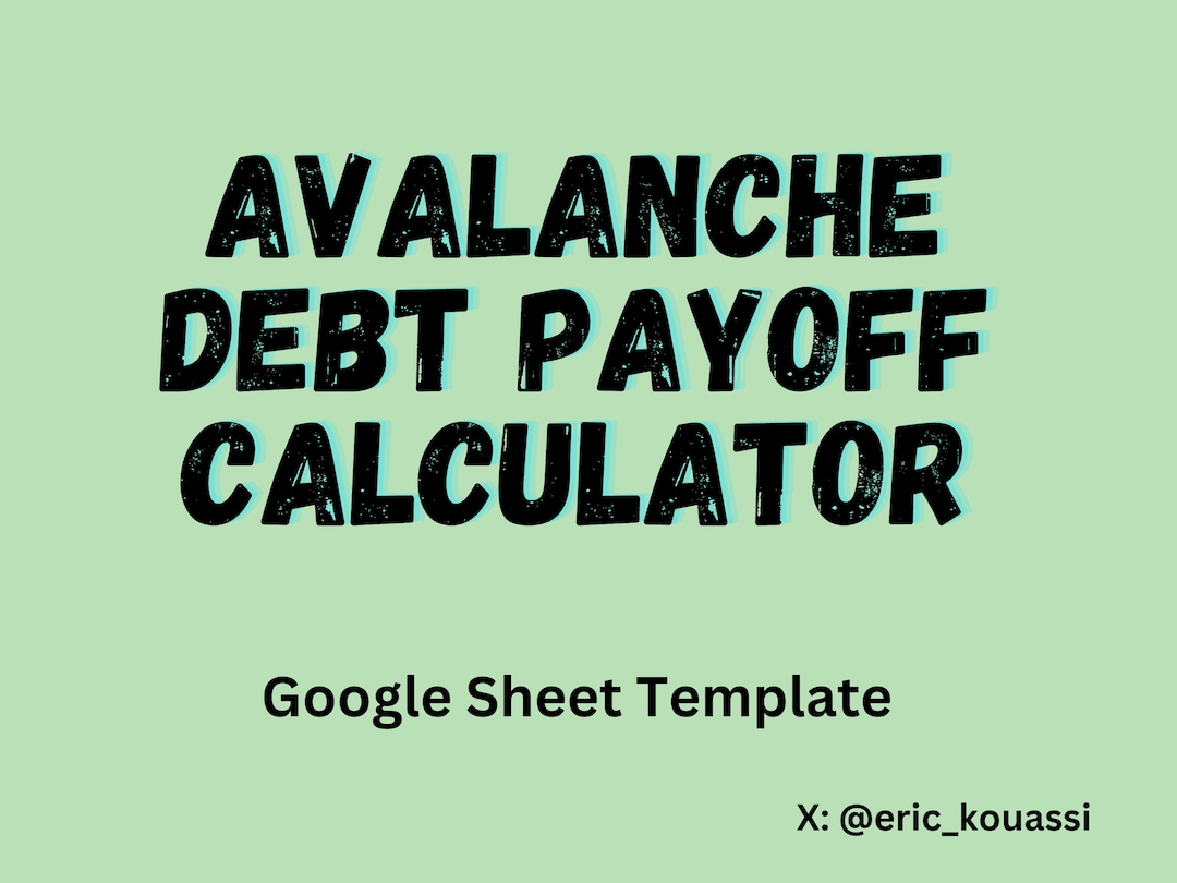 DIY Debt Destroyer: Debt Avalanche Payoff Calculator - Etsy