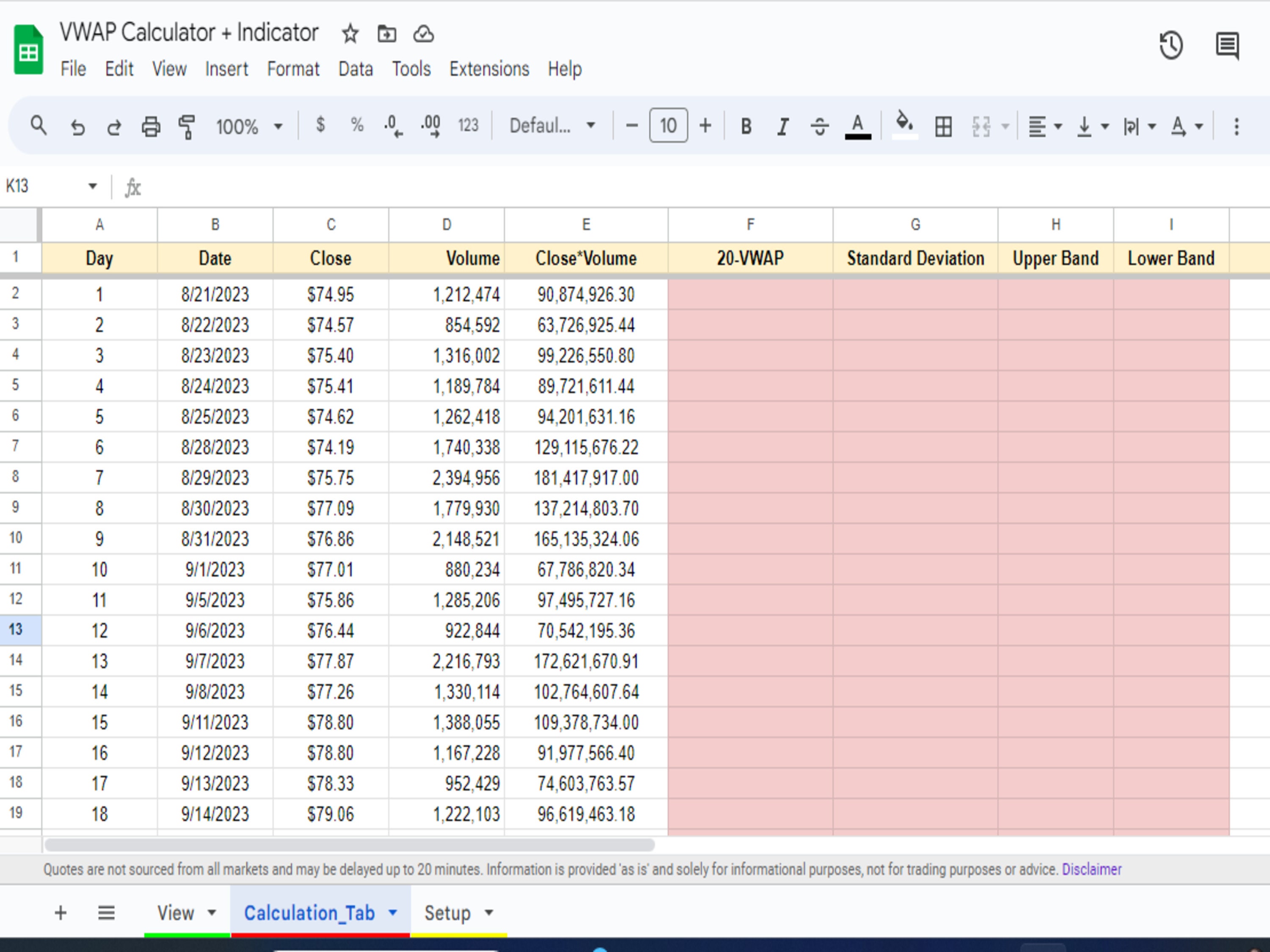 VWAP Calculator - Etsy