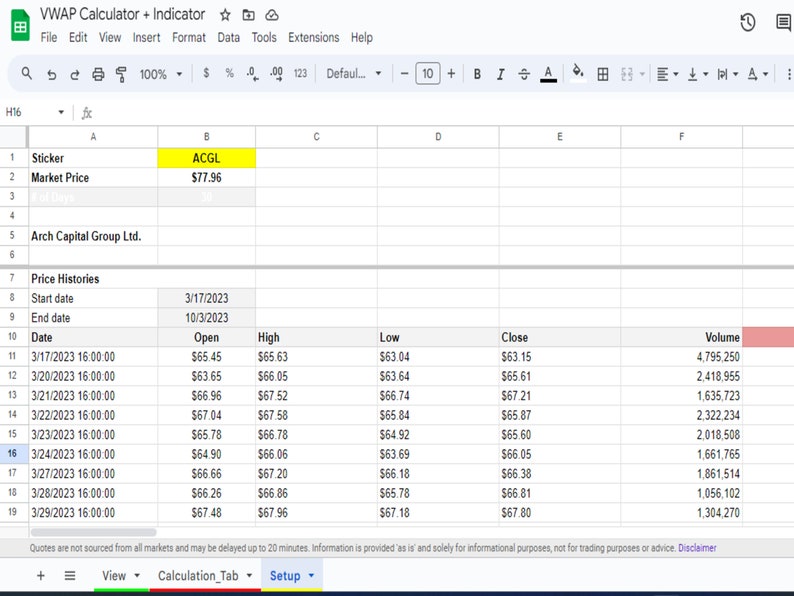 VWAP Calculator - Etsy