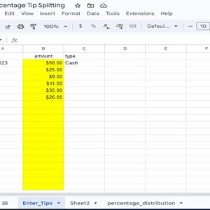 Methods of Tip Splitting: Percentage Tip-out - Etsy