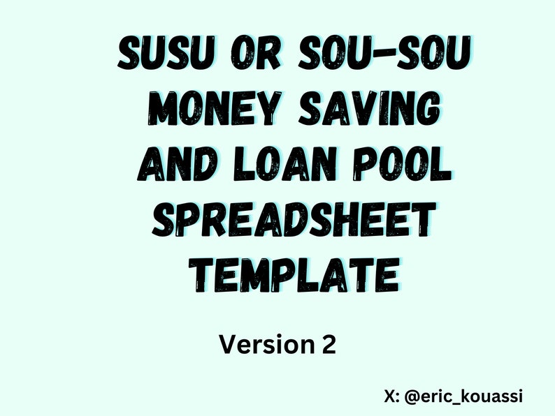 Susu Dues Tracker Spreadsheet (version 2) - the Must-have Tool for Easy ...